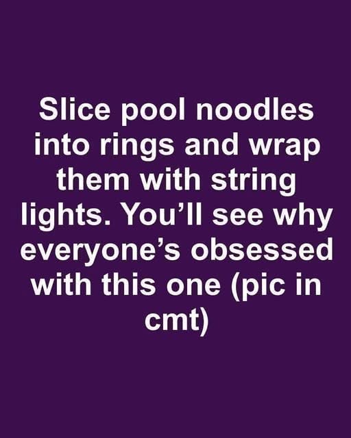 DIY Pool Noodle Light Rings Are Becoming a Popular Budget Decor Trend ...